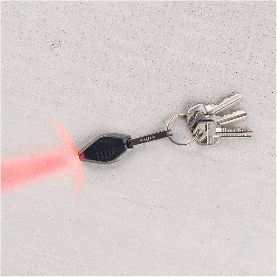 Nite Ize Black Body Radiant Microlight Keychain with Red LED | Home ...