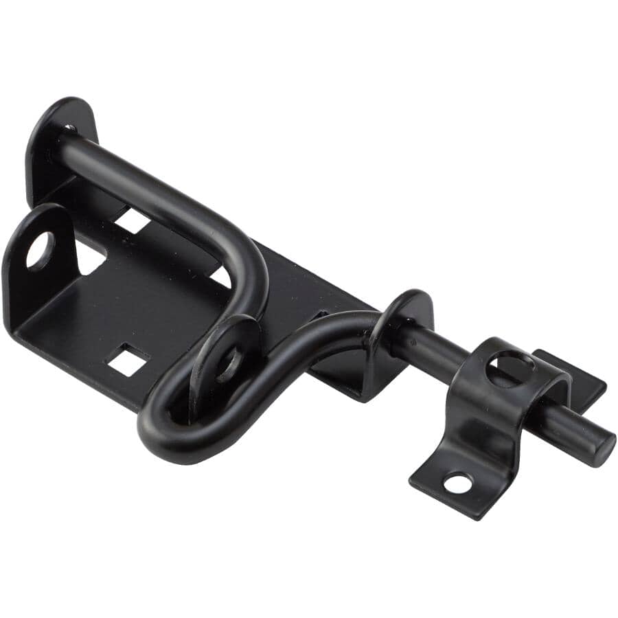 Builder'S Hardware Black Light Duty Slide Action Latch | Home Hardware