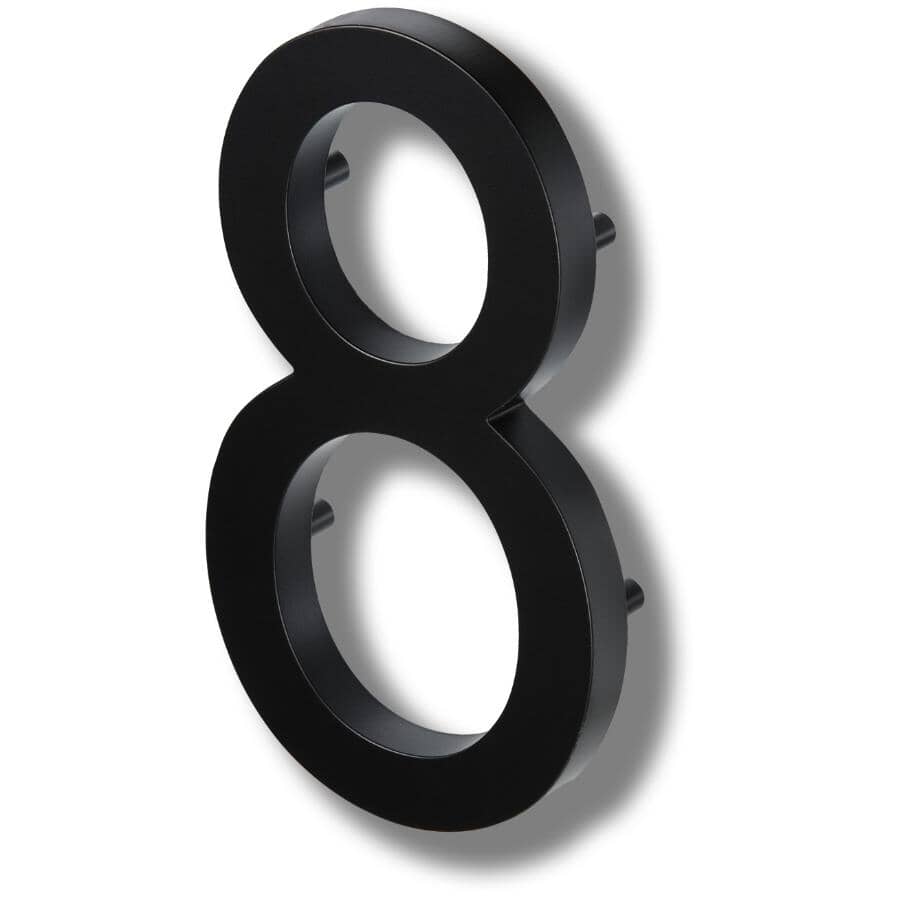 PRO-DF 10" Elite Aluminum Black '8' House Number | Home Hardware