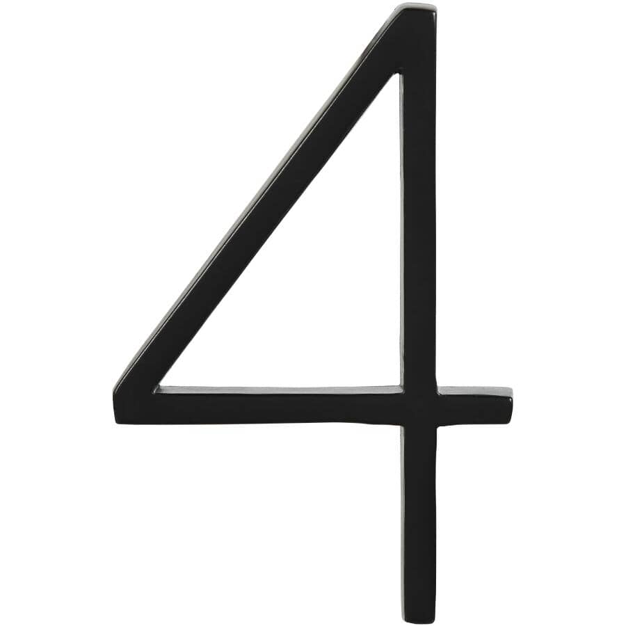 PRO-DF 5" Black Floating '4' House Number | Home Hardware