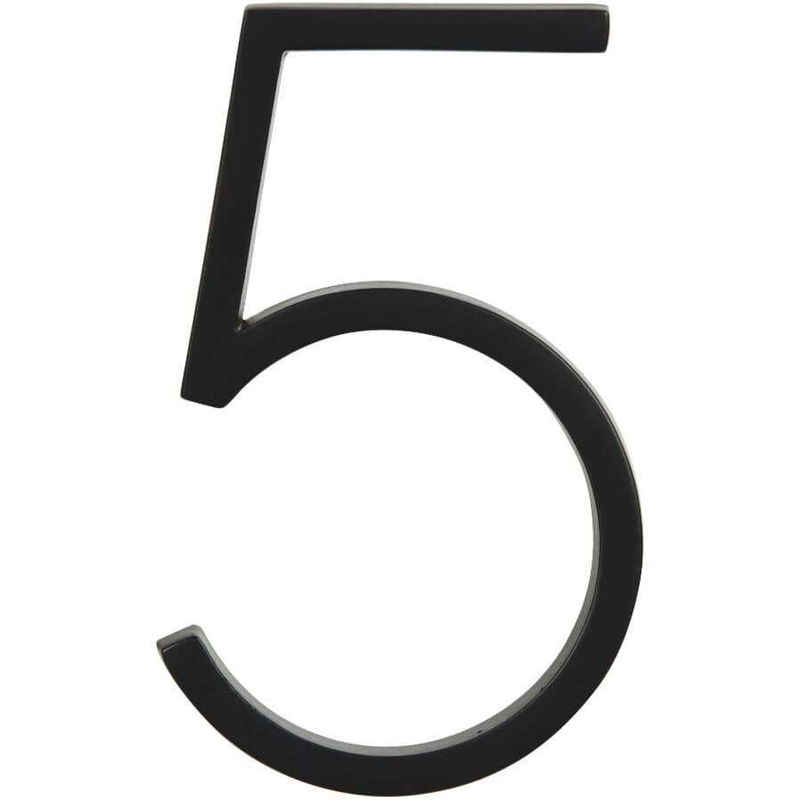 PRO-DF 5" Black Floating '5' House Number | Home Hardware