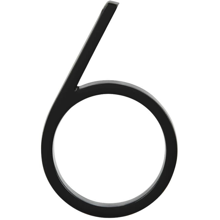 PRO-DF 5" Black Floating '6' House Number | Home Hardware