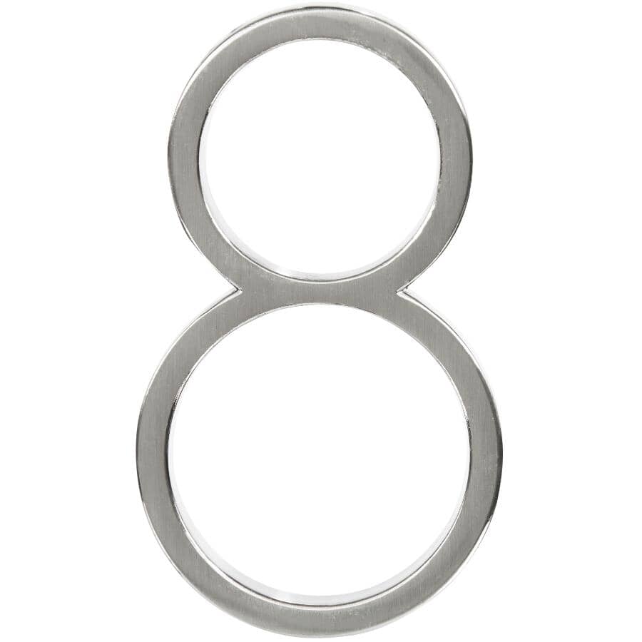 PRO-DF 5" Satin Nickel Floating '8' House Number | Home Hardware