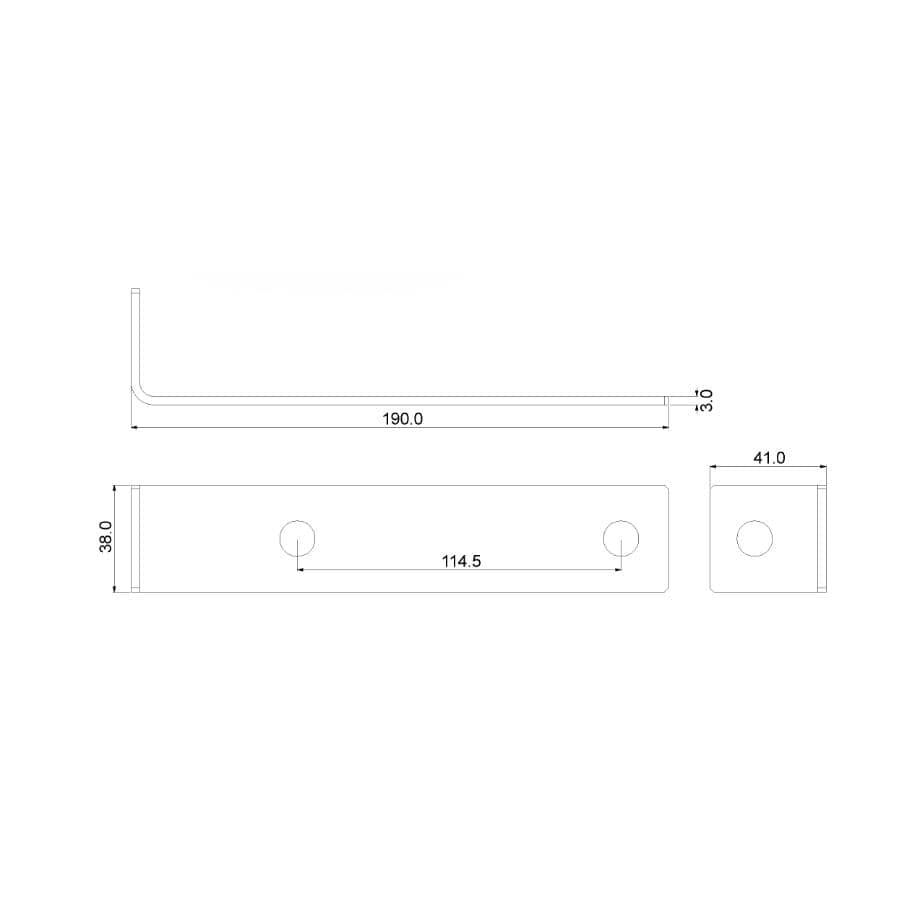 BUILDER'S HARDWARE 7-1/2", 1-3/5 x 1-1/2" x 1/8" Offset Leg Corner ...