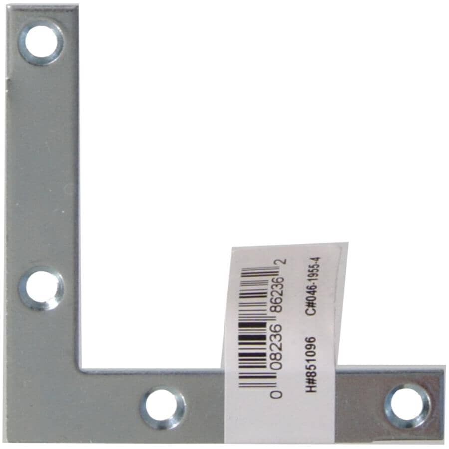 HILLMAN 3" Zinc Flat Corner Plate | Home Hardware