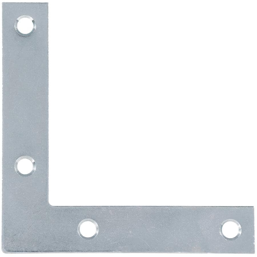 HILLMAN 4" Zinc Flat Corner Plate | Home Hardware