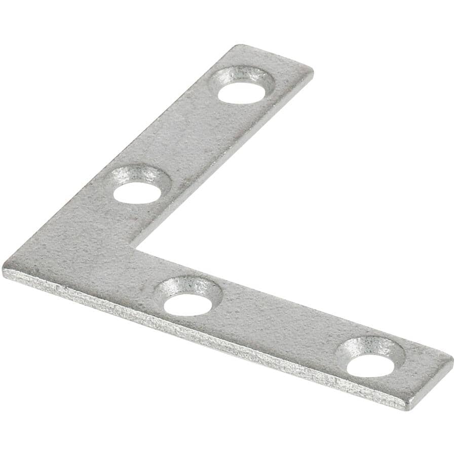 HILLMAN 4 Pack 2" Galvanized Iron Flat Corner Plates | Home Hardware