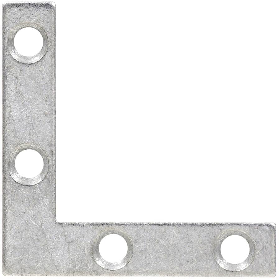 HILLMAN 4 Pack 2" Galvanized Iron Flat Corner Plates | Home Hardware
