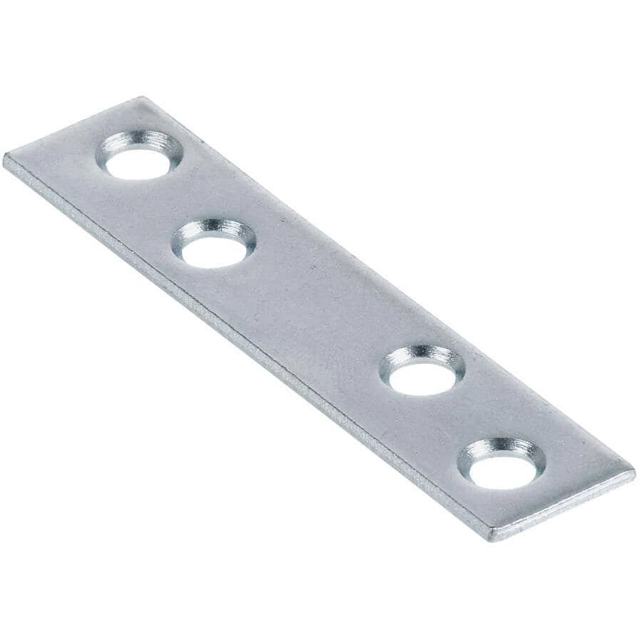 HILLMAN 3" Zinc Mending Plates - 4 Pack | Home Hardware