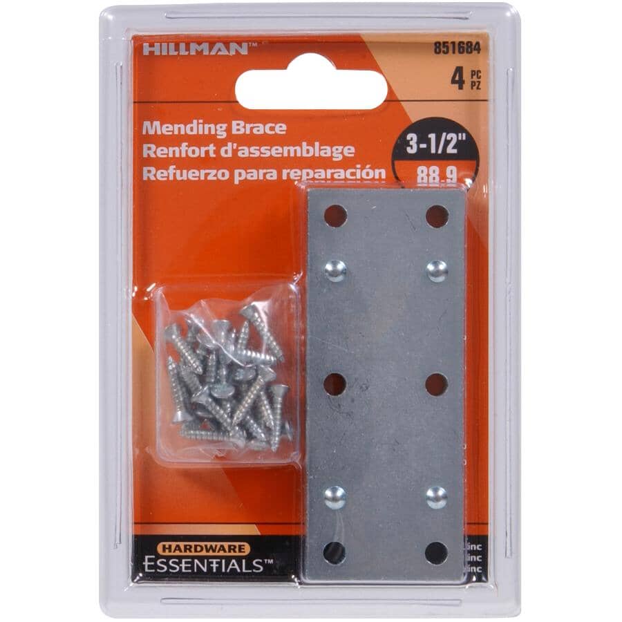 HILLMAN 3-1/2" Wide Zinc Mending Plates | Home Hardware