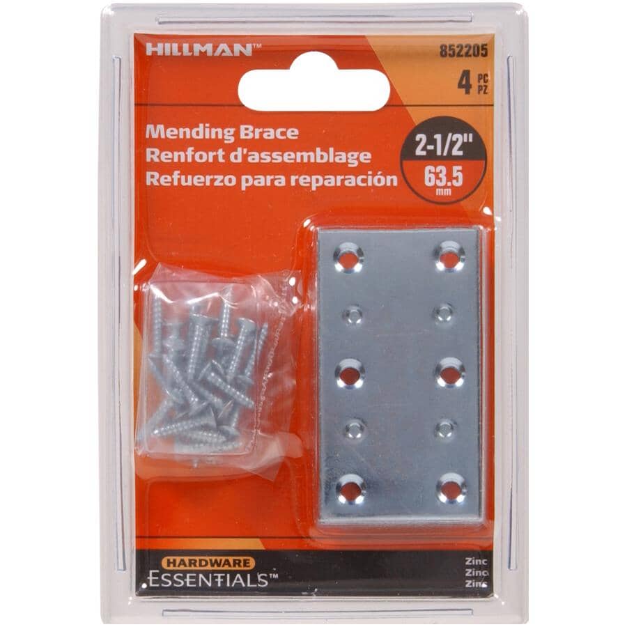 HILLMAN 2-1/2" Zinc Mending Plates | Home Hardware