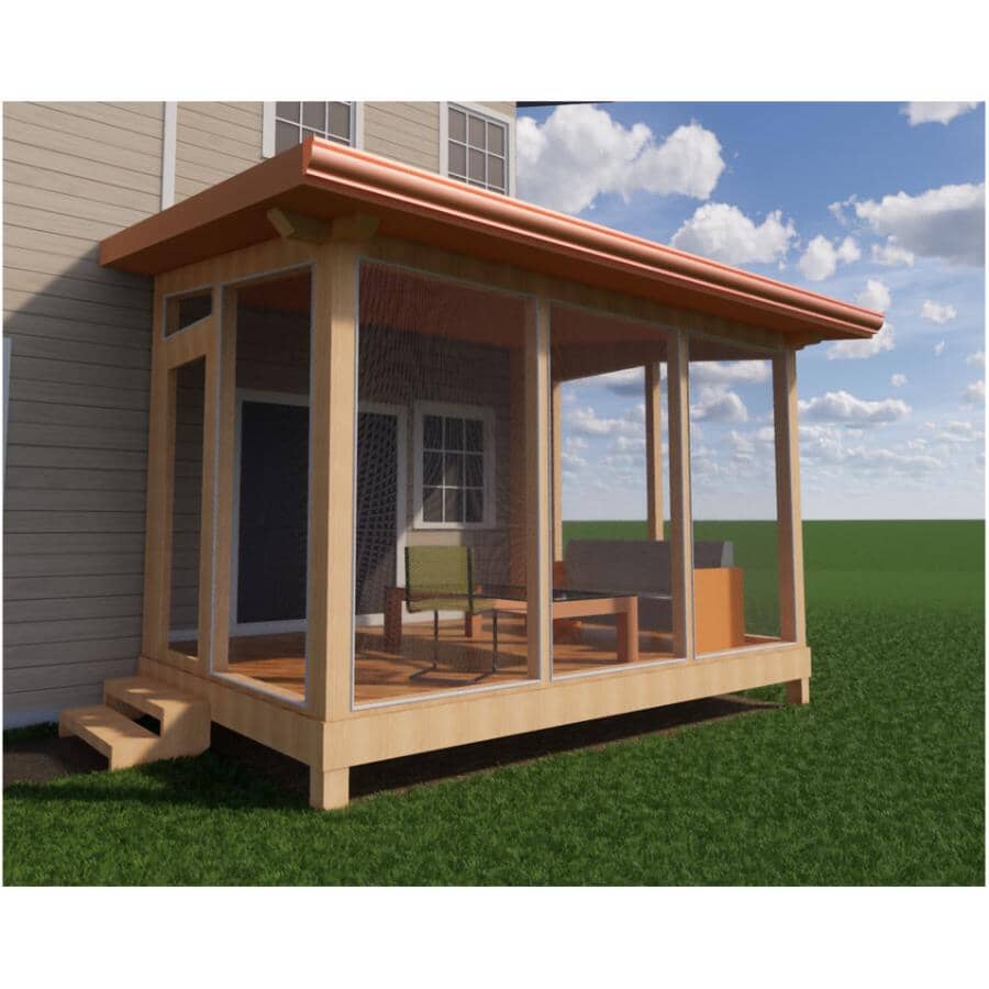 SCREENEZE 4' X 8' White SnapTrack Porch Screen Kit | Home Hardware
