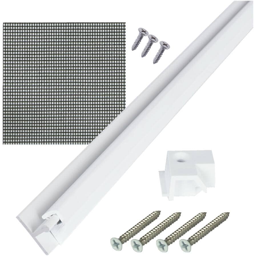 Screeneze 8' X 8' White SnapTrack Porch Screen Kit | Home Hardware