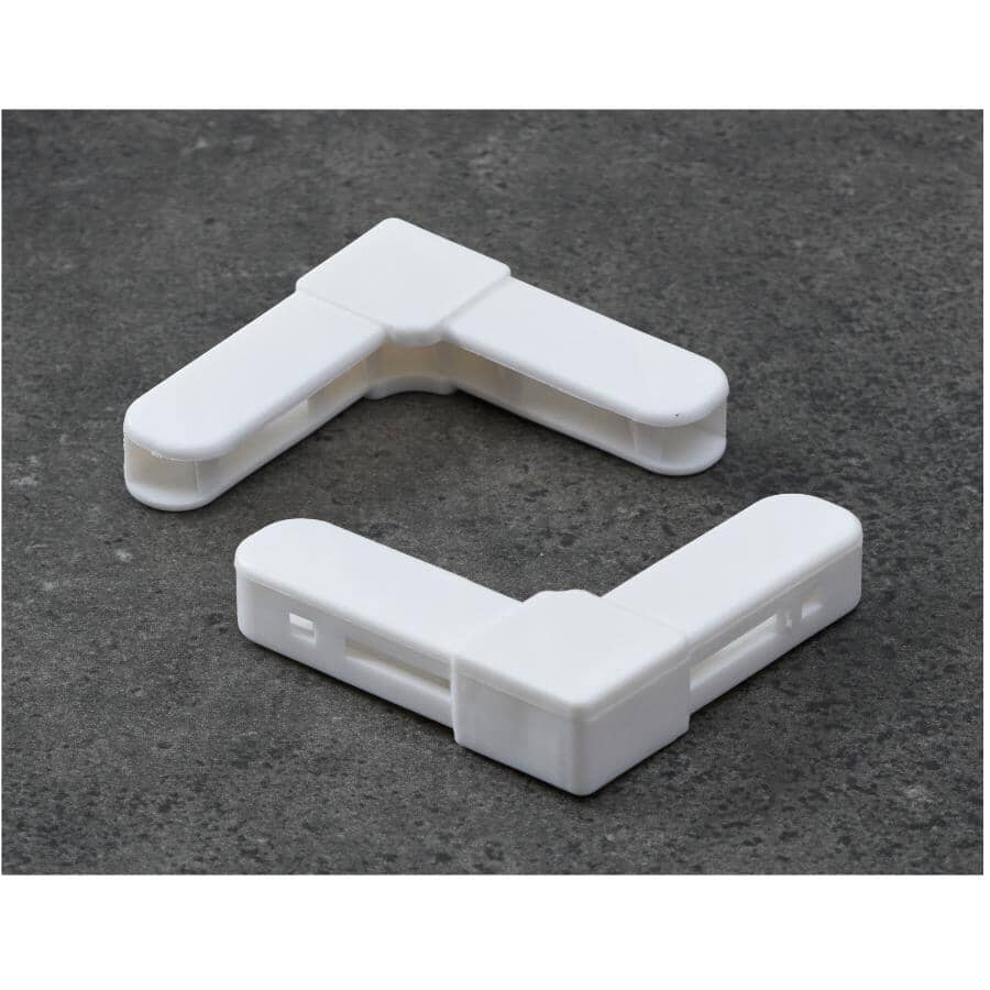 CLIMALOC 4 Pack 7/16" White Screen Frame Corners | Home Hardware