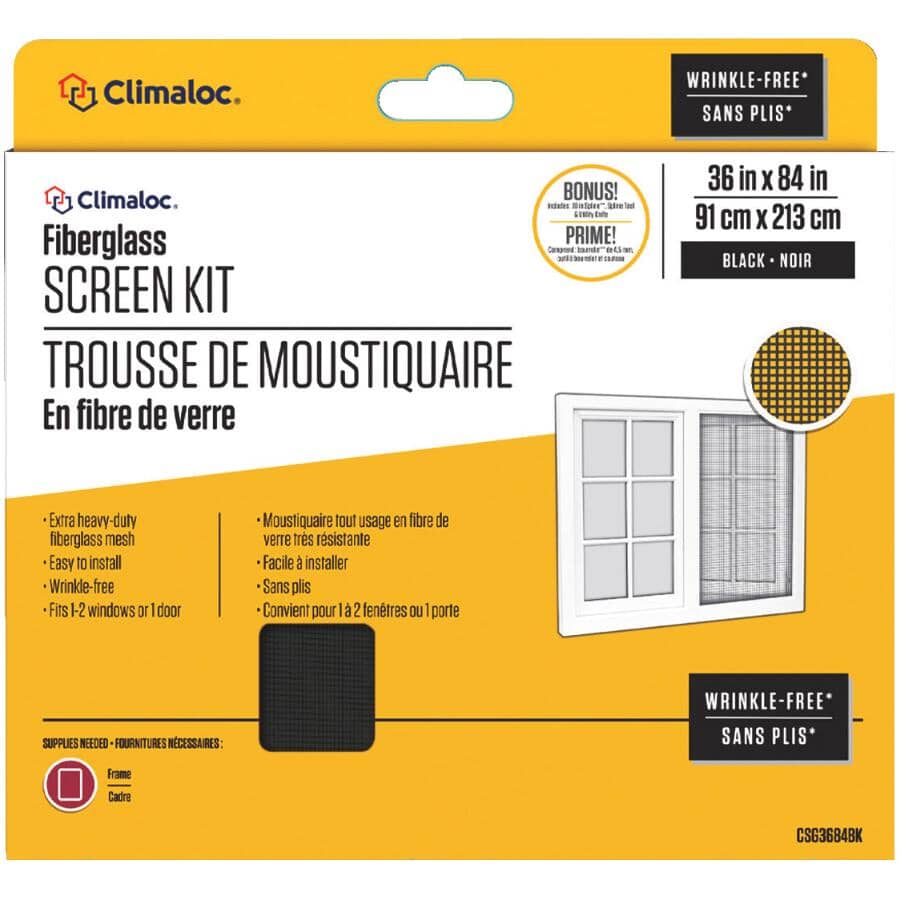 CLIMALOC Fibreglass Window Screen Kit | Home Hardware