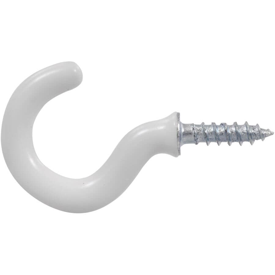 HILLMAN 5 Pack 3/4" White Vinyl Cup Hooks | Home Hardware