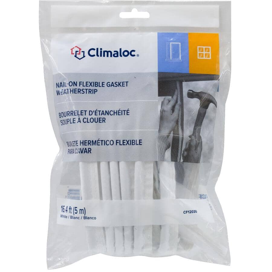 CLIMALOC 5m White Felt Gasket Weatherstripping | Home Hardware