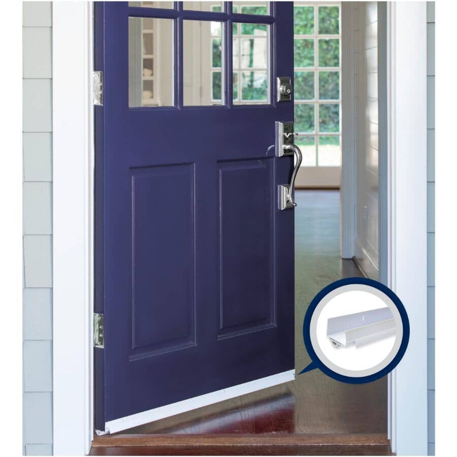CLIMALOC 3' White Vinyl U Door Sweep | Home Hardware