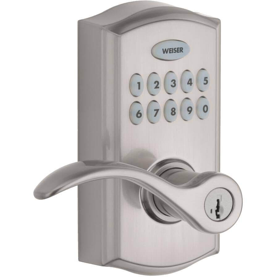 WEISER LOCK Smartcode Electronic Commercial Leverset – Satin Nickel ...