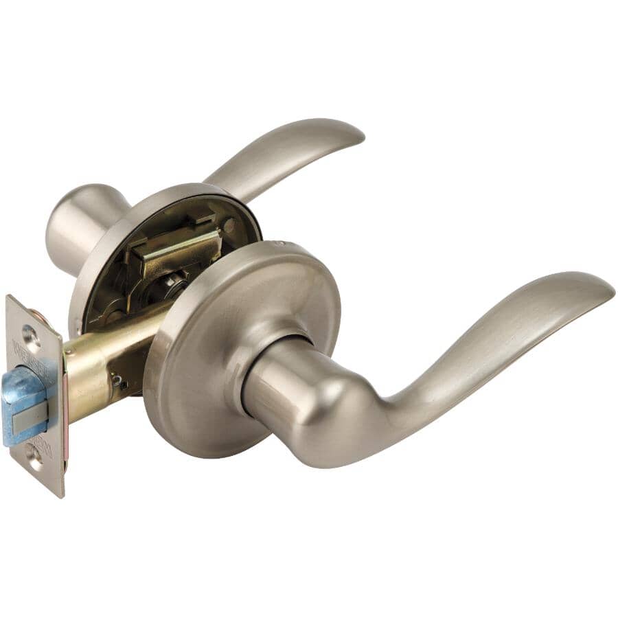 WEISER LOCK Satin Nickel Toluca Passage Door Leverset | Home Hardware