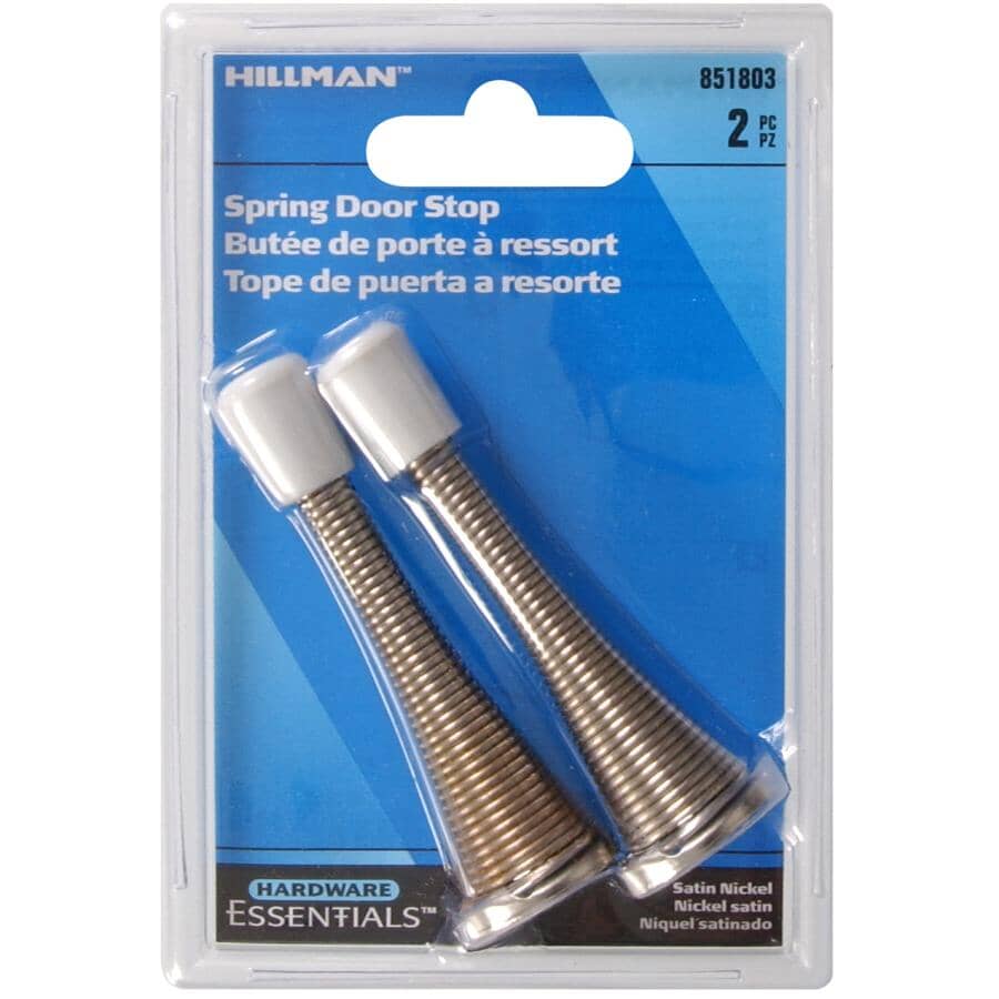 HILLMAN 2 Pack 3" Satin Nickel Spring Door Stop | Home Hardware