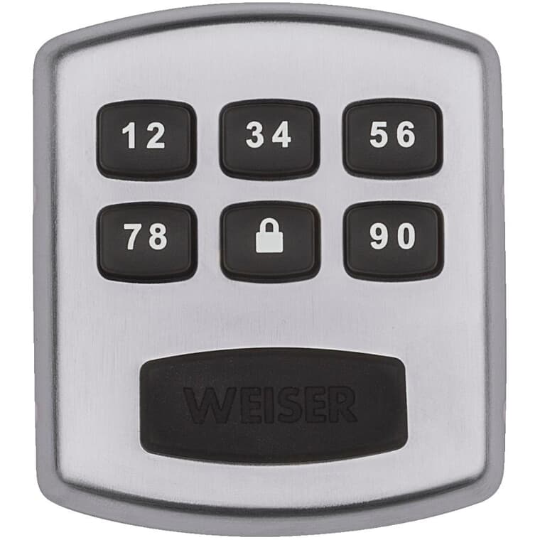 Weiser Lock Satin Chrome Electronic Powerbolt Deadbolt Lock | Home Hardware Weiser Lock Satin Chrome Electronic Powerbolt Deadbolt Lock | Home Hardware