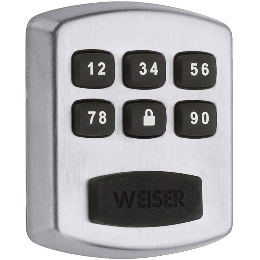 Weiser Lock Satin Chrome Electronic Powerbolt Deadbolt Lock | Home Hardware
