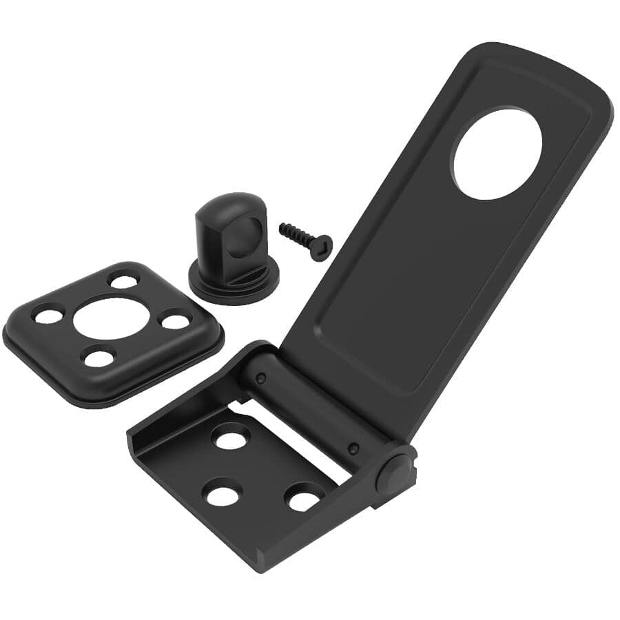 BUILDER'S HARDWARE Black Rotating Hinge Hasp | Home Hardware