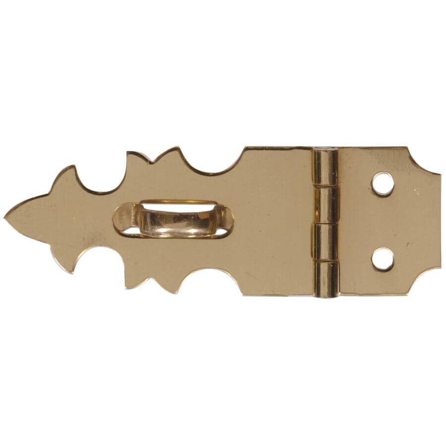 HILLMAN 5/8" x 1-7/8" Bright Brass Decorative Hinge Hasp | Home Hardware