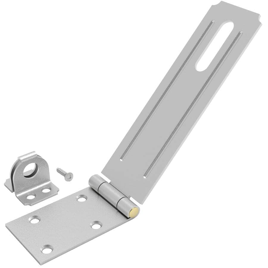Builder'S Hardware 6" Galvanized Safety Hinge Hasp, with Brass Pin ...