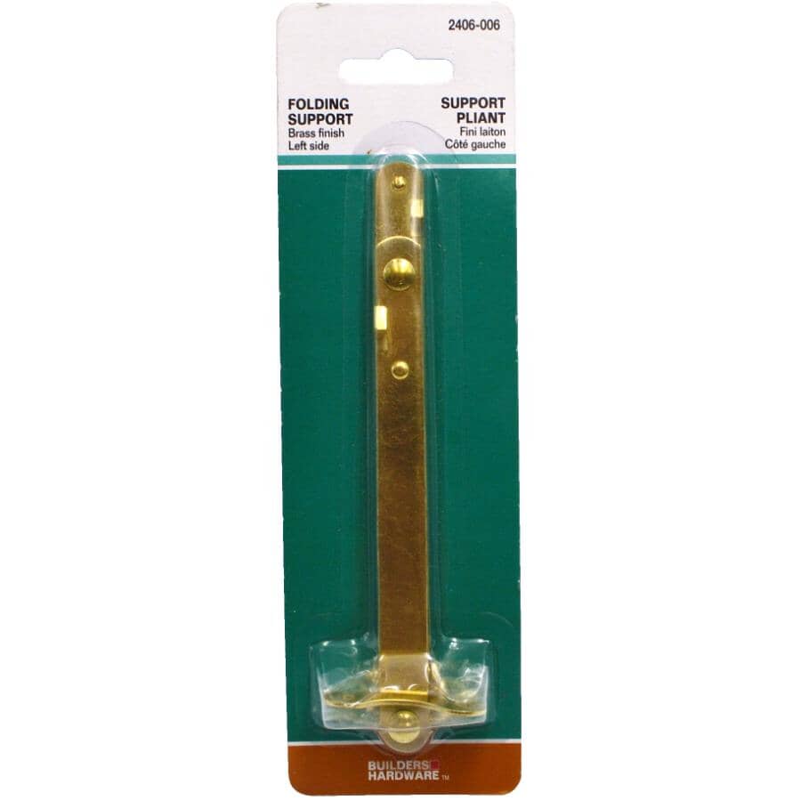 BUILDER'S HARDWARE Brass Left Side Folding Lid Support | Home Hardware