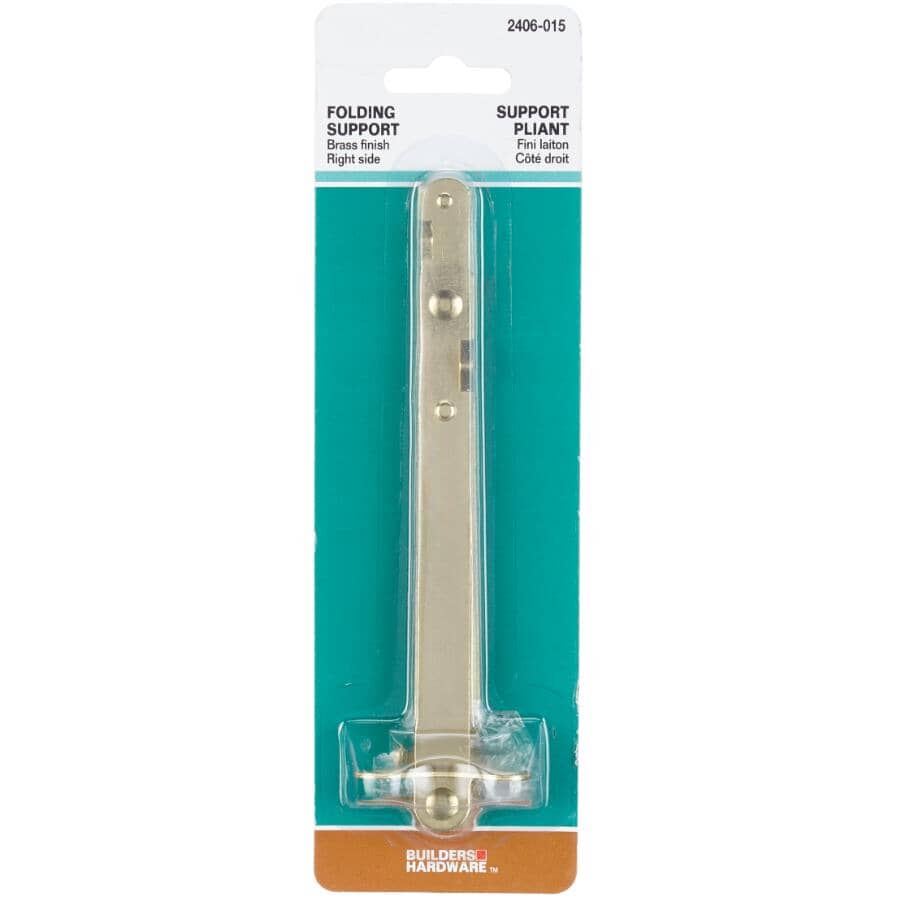 BUILDER'S HARDWARE Brass Right Side Folding Lid Support | Home Hardware