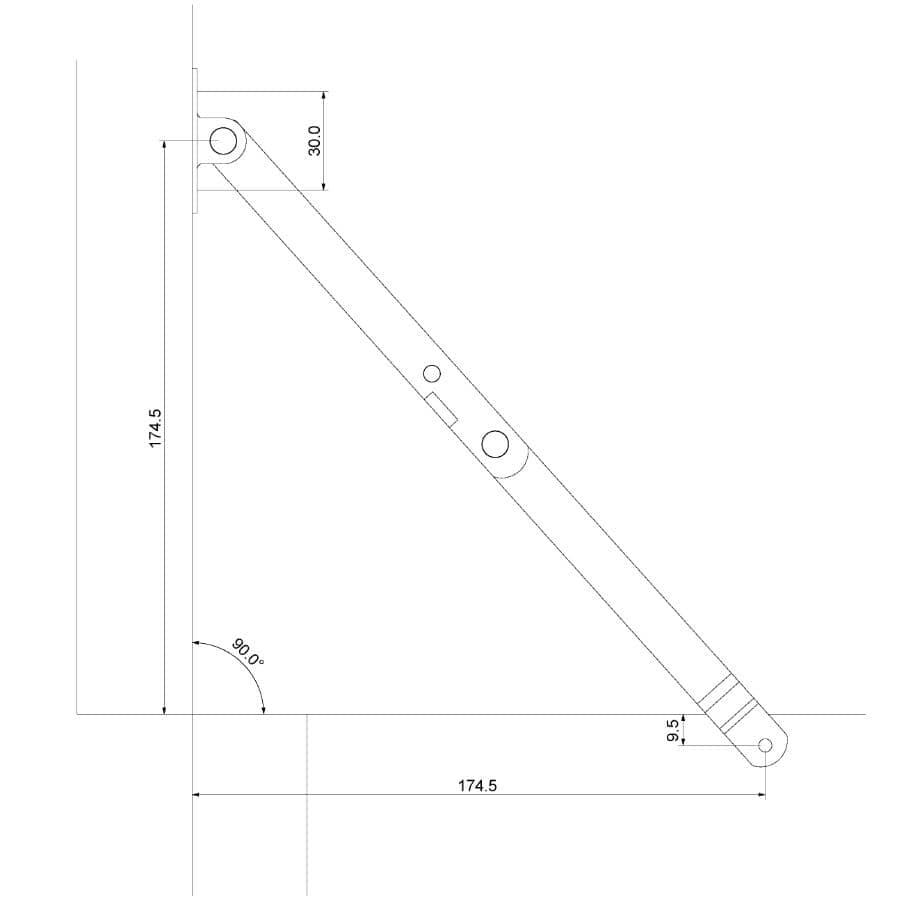 BUILDER'S HARDWARE Brass Right Side Folding Lid Support | Home Hardware