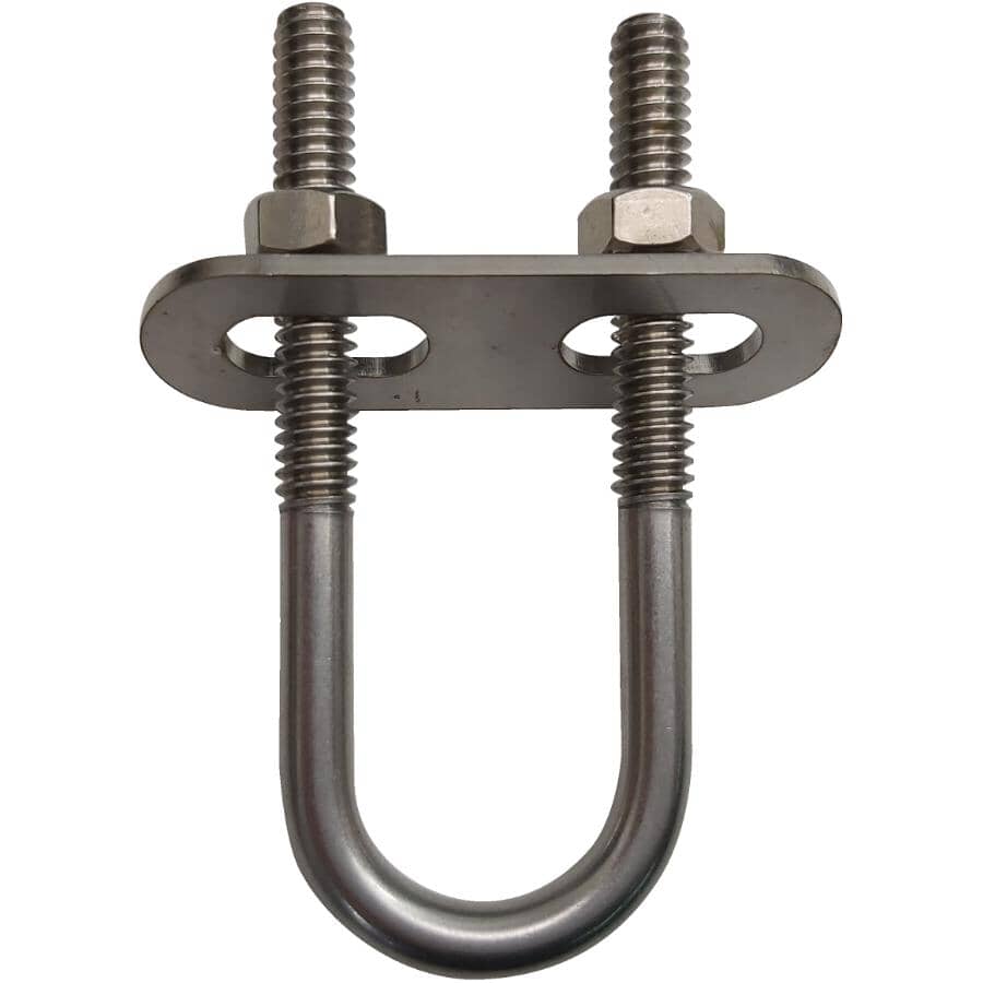 BUILDER'S HARDWARE 1/4" x 3/4" x 2-1/2" #112 U Bolt with Plate & Nut ...