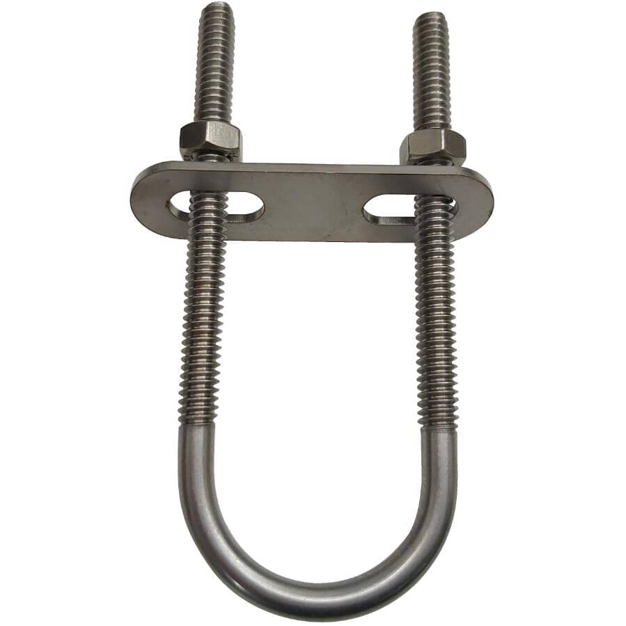 BUILDER'S HARDWARE 1/4" x 1-1/8" x 3-1/2" #136 U Bolt with Plate & Nut ...