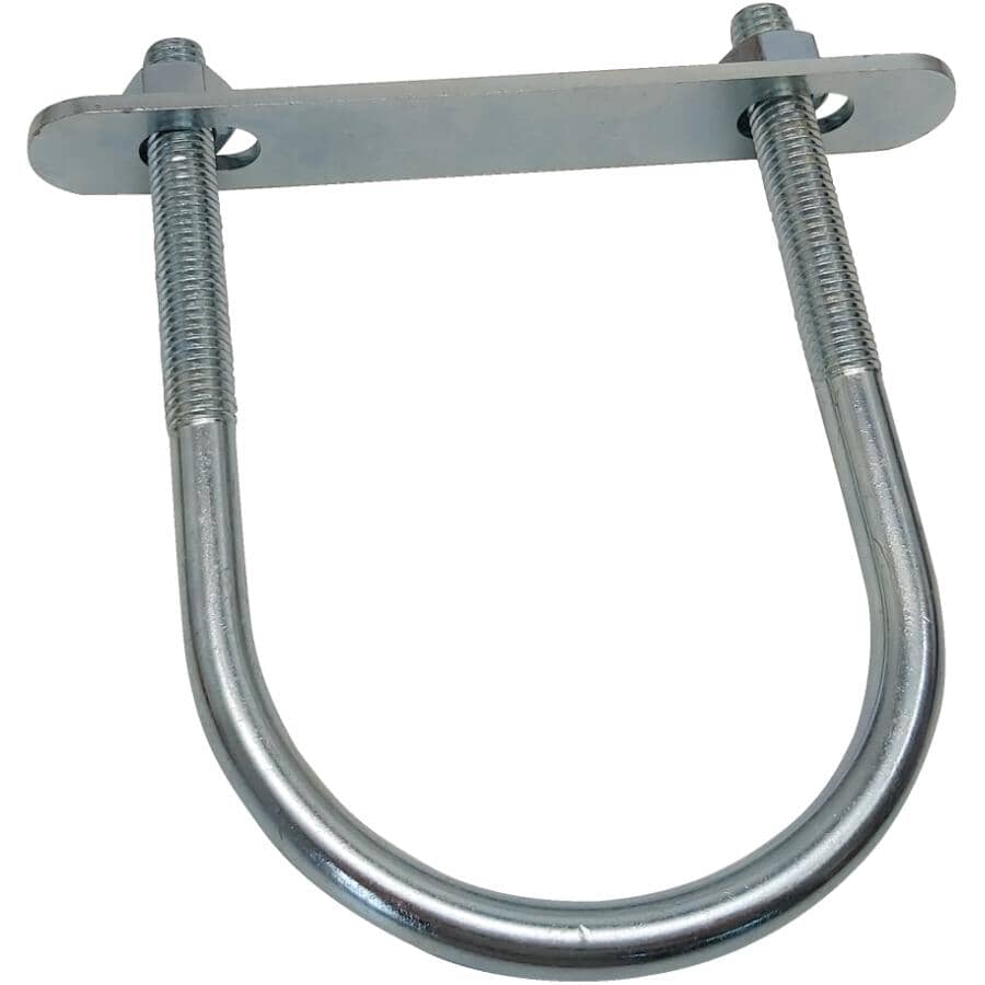 BUILDER'S HARDWARE 1/2" x 4" x 6-1/2" U Bolt with Plate & Nut | Home ...