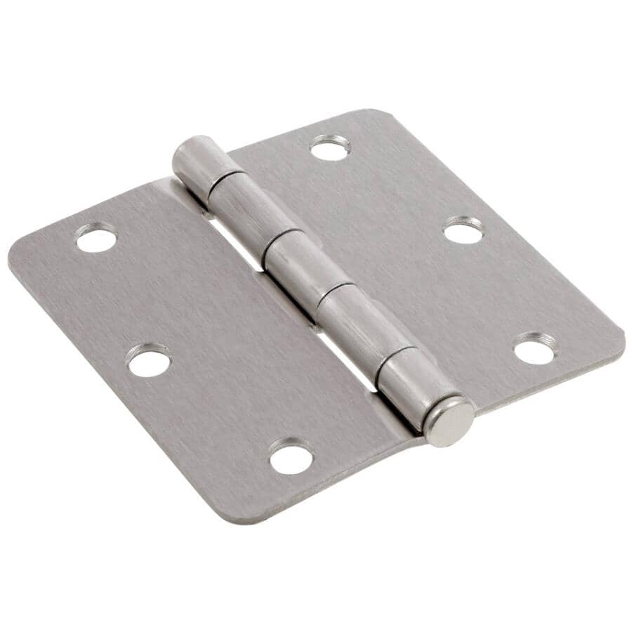 HILLMAN 12 Pack 3.5" x 1/4" Satin Nickel Butt Hinge with Screws | Home ...