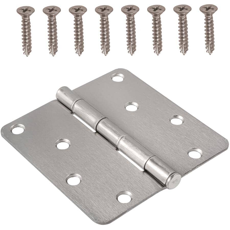 HILLMAN 4" x 1/4 Satin Nickel Butt Hinge with Screws | Home Hardware