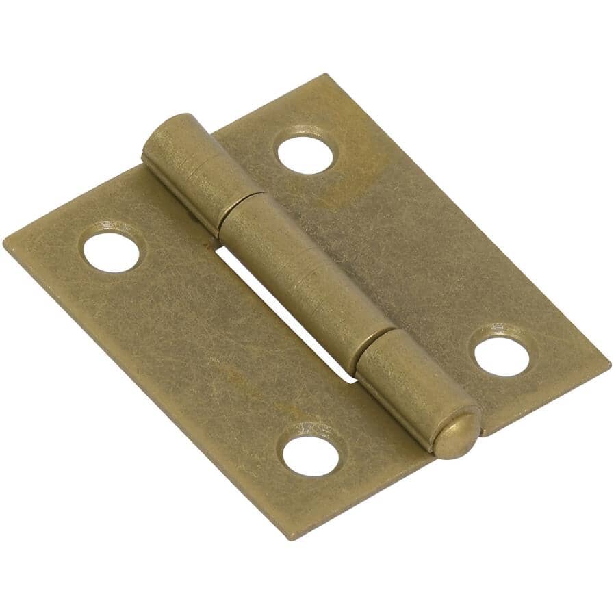 HILLMAN 2 Pack 1-1/2" Brass Loose Pin Narrow Hinges | Home Hardware