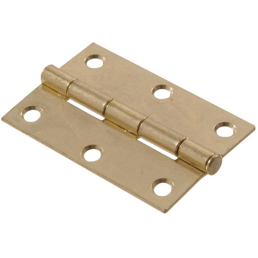 HILLMAN 2 Pack 3" Brass Loose Pin Narrow Hinges | Home Hardware
