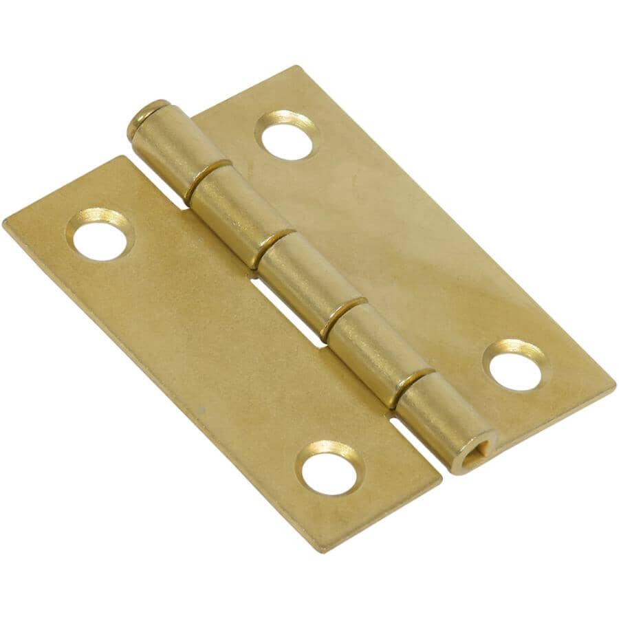 HILLMAN 2 Pack 2" Brass Removable Pin Narrow Hinges | Home Hardware