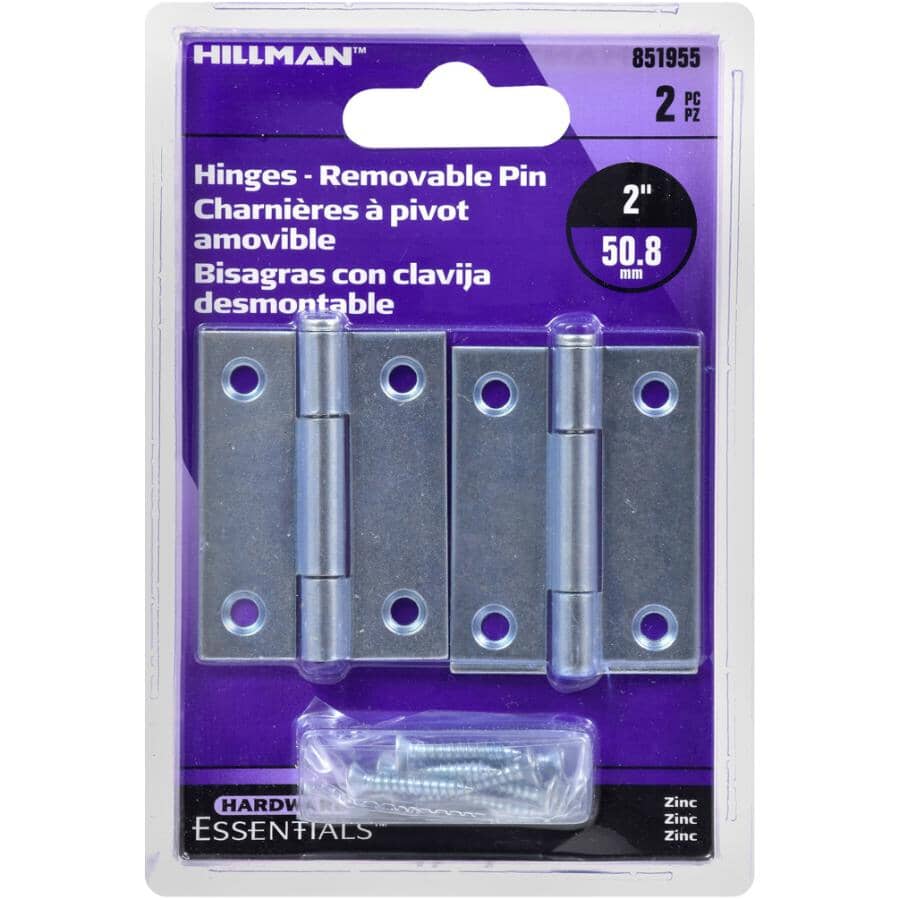 HILLMAN 2 Pack 2" Zinc Removable Pin Narrow Hinges | Home Hardware