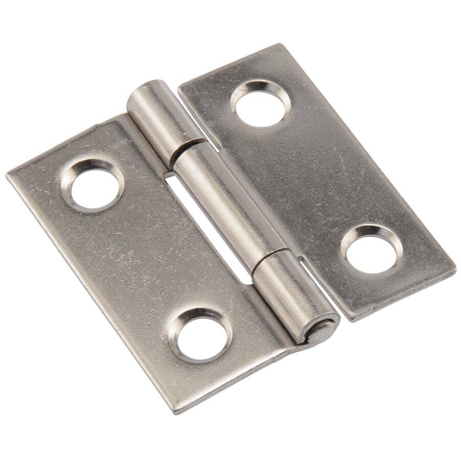 HILLMAN 2 Pack 1-1/2" Stainless Steel Fixed Pin Narrow Hinges | Home ...
