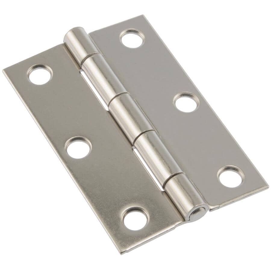 HILLMAN 2 Pack 3" Stainless Steel Fixed Pin Narrow Hinges | Home Hardware