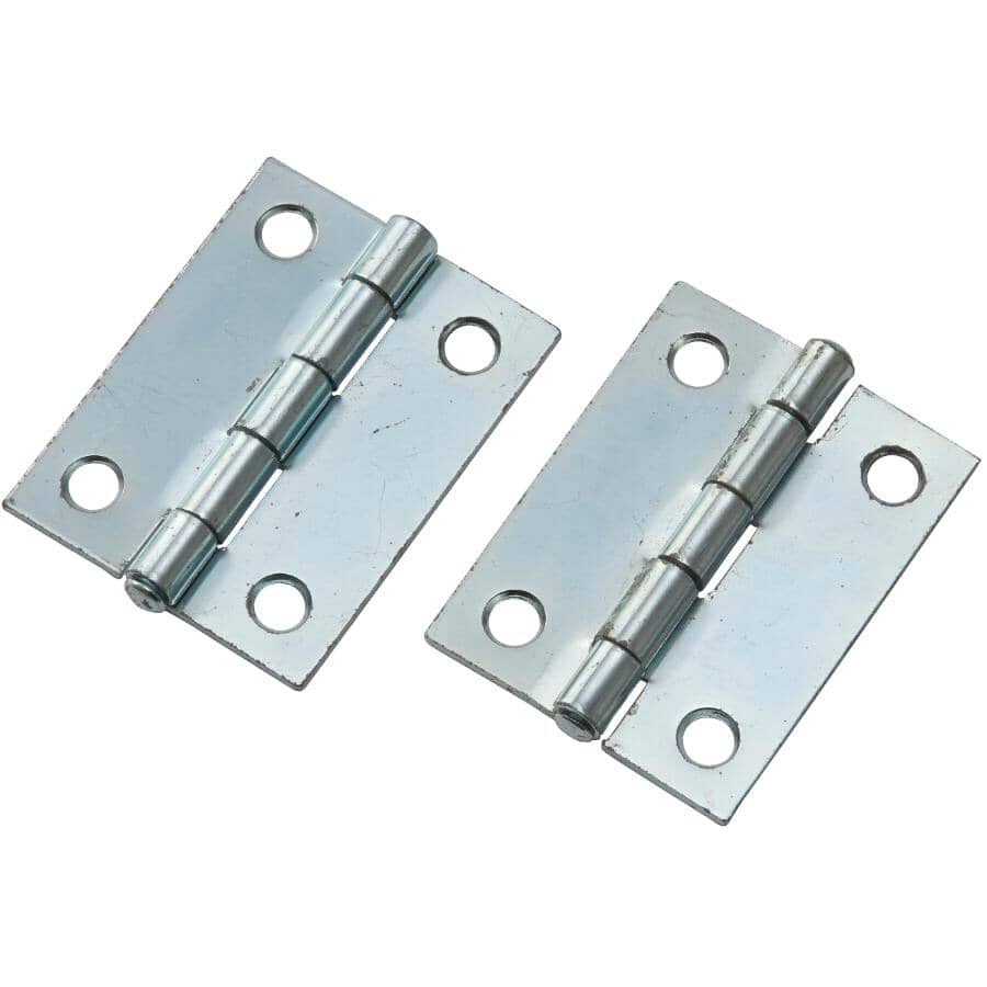 Builder'S Hardware 2 Pack 2" Zinc Fixed Pin Narrow Hinges | Home Hardware