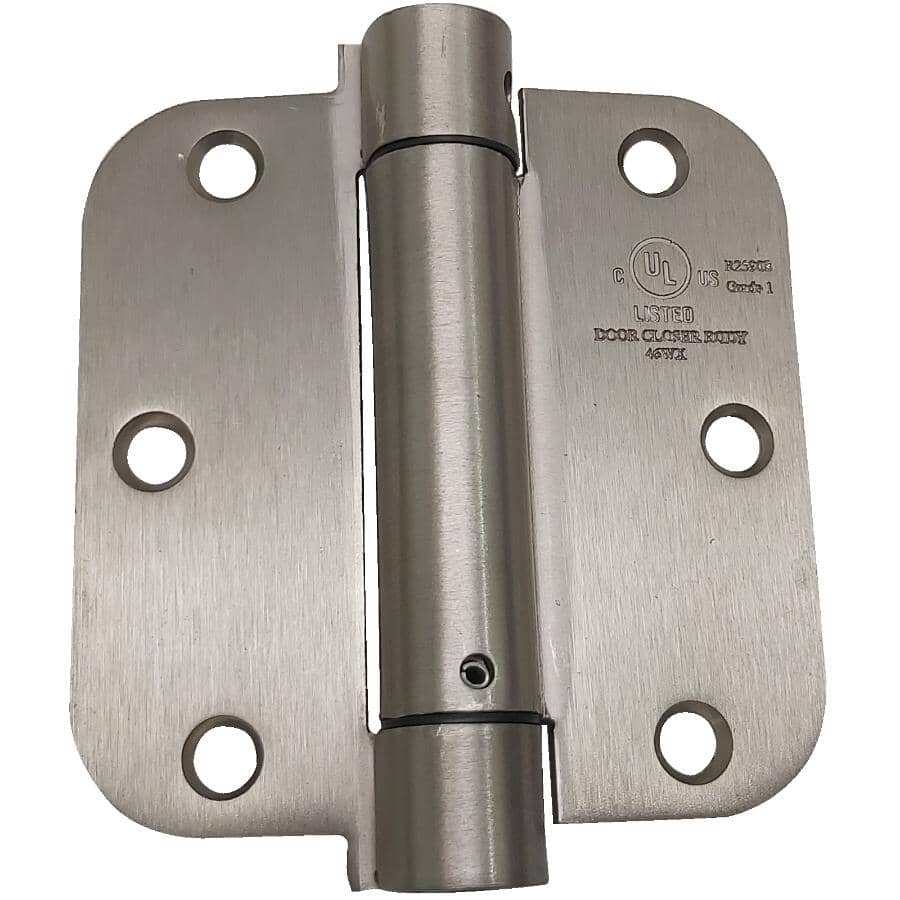 BUILDER'S HARDWARE 3-1/2" Satin Nickel 5/8" Radius Adjustable Spring ...