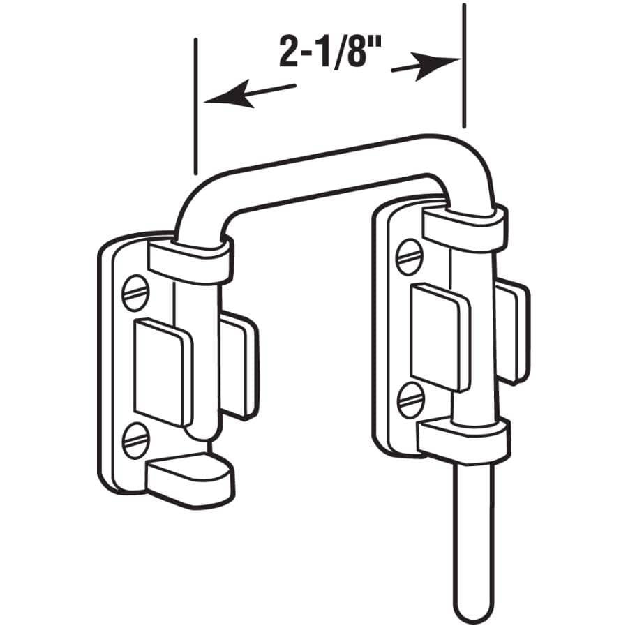 PRIME-LINE 2-1/8" Nickel Plated Loop Sliding Patio Door Lock | Home ...
