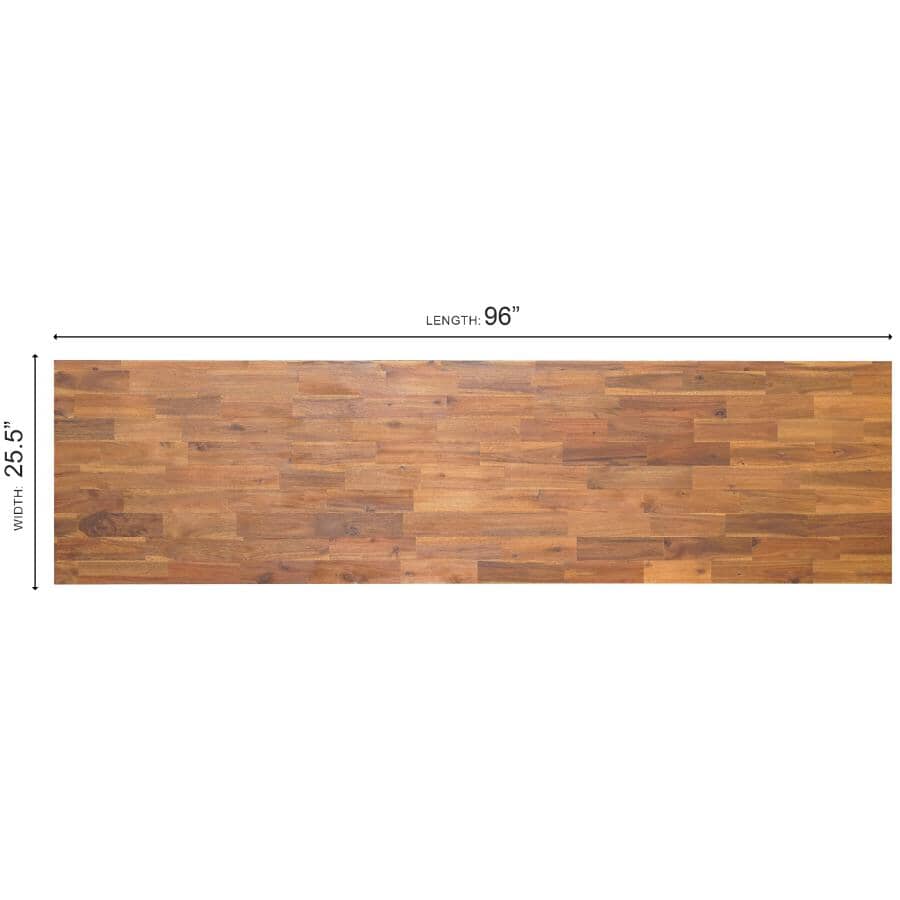 Q-ACACIA 96" x 25.5" x 1.5" Acacia Wood Countertop | Home Hardware