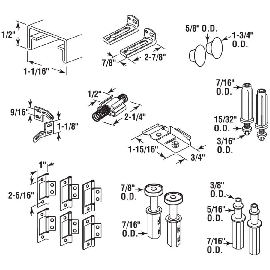 PRIME-LINE 60" Bi-Fold Door Track & Hardware Kit | Home Hardware