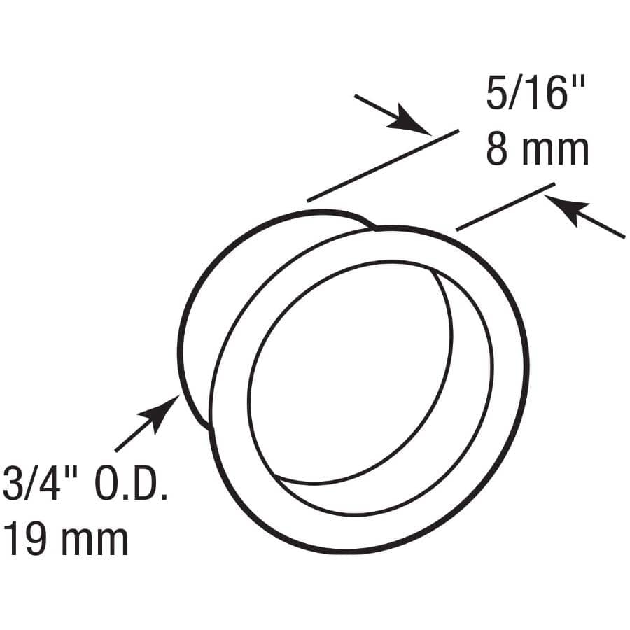 PRIME-LINE 4 Pack 3/4" Door Finger Pull | Home Hardware